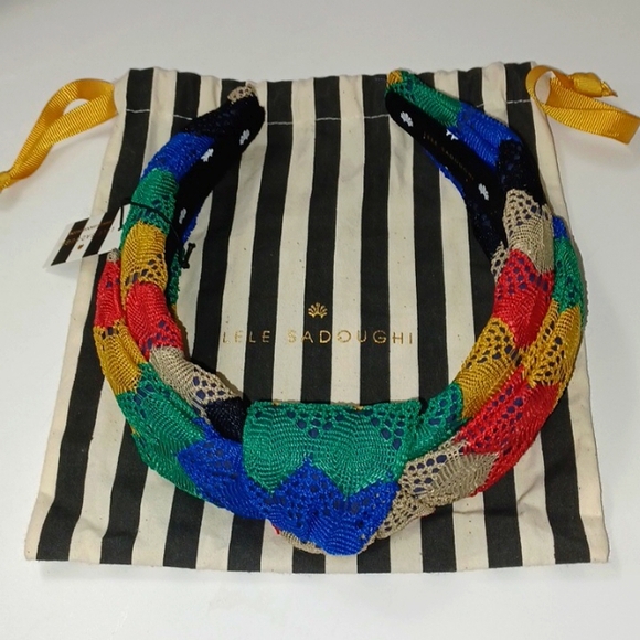 Lele Sadoughi | Accessories | Nwt Lele Sadoughi Shell Lace Eyelet Veronica Bow Headband | Poshmark